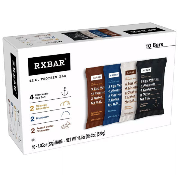 RXBAR Protein Bars Variety Pack, 10 Count – Water Butlers