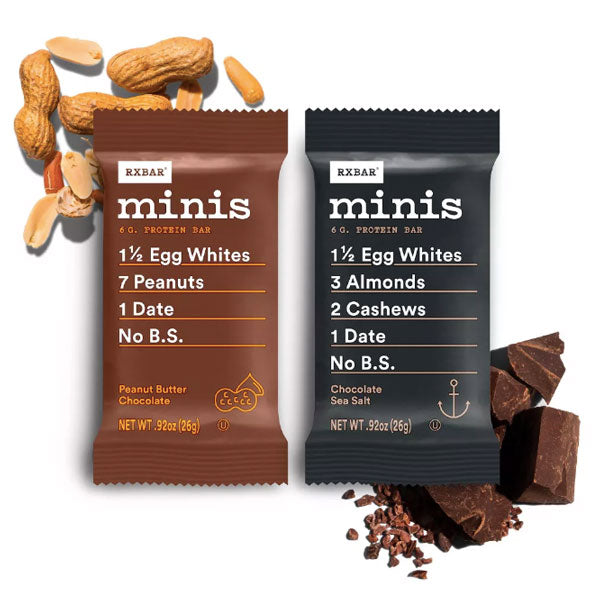 RXBAR Mini Chocolate Sea Salt + Peanut Butter Chocolate Protein Bars, 8 ...