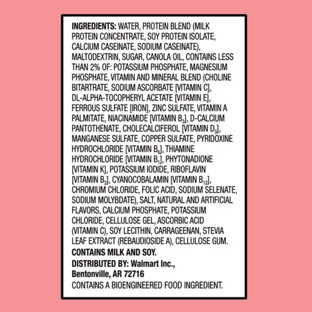 Equate High Protein Shake Nutrition Drink, Strawberry, 8 fl oz, 24 Cou ...