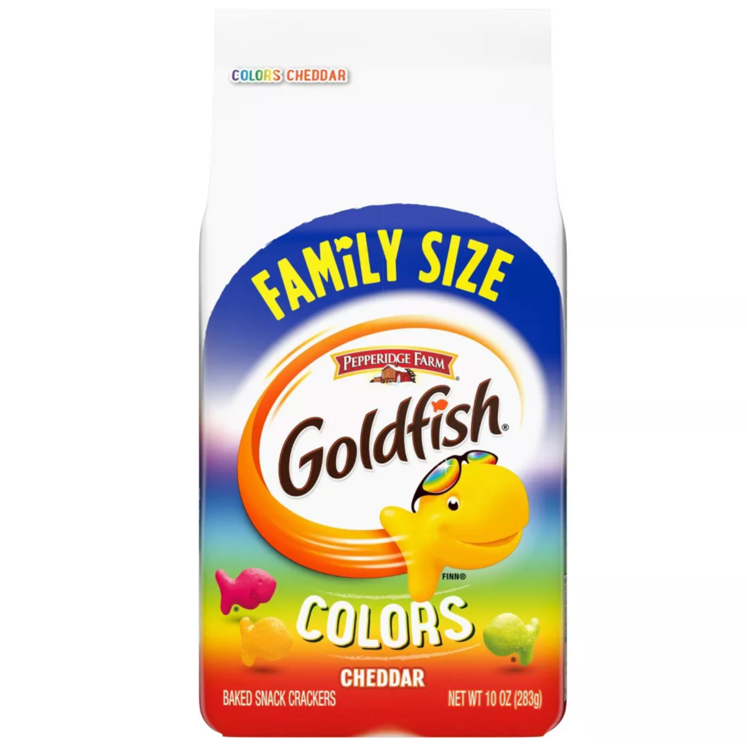 Pepperidge Farm Goldfish Colors Cheddar Crackers, Family Size, 10 oz ...
