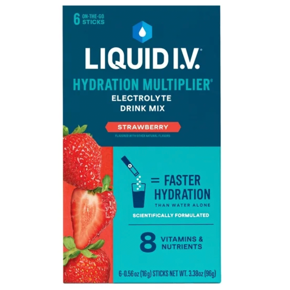 Liquid I.V.® Strawberry Hydration Multiplier® Powdered Electrolyte Dri ...