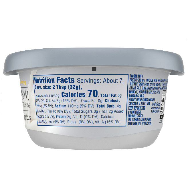 Whipped Cream Cheese Label