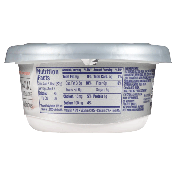 Whipped Cream Cheese Label