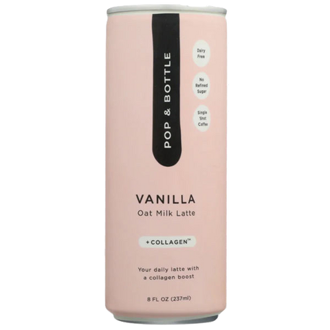 Pop & Bottle Vanilla Cold Brew, Oat Milk Latte, 8 oz – Water Butlers