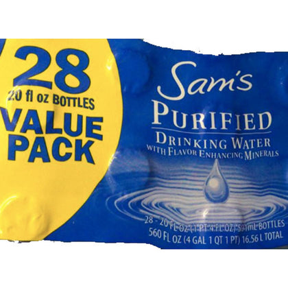 Water Butlers | Sam's Choice Purified Drinking Water 20 Fl Oz, 28 Ct